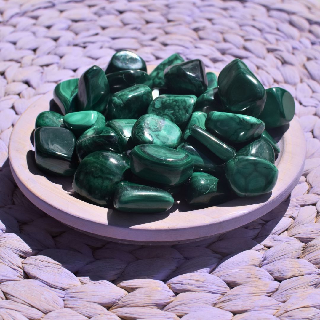 Malachit Trommelstein - Wunsch Traum Manufaktur