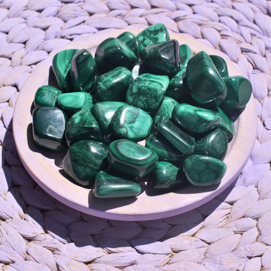 Malachit Trommelstein - Wunsch Traum Manufaktur